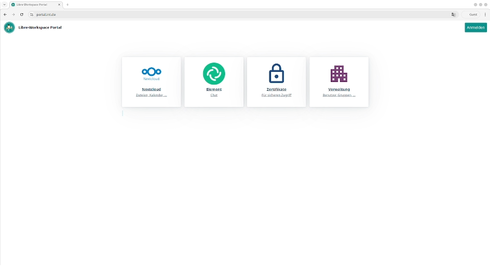 Libre Workspace Version v0.8.3 - SSO for Nextcloud and Element ...